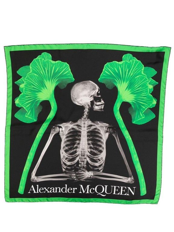 Logo Skeleton Printed Scarf | SheFinds
